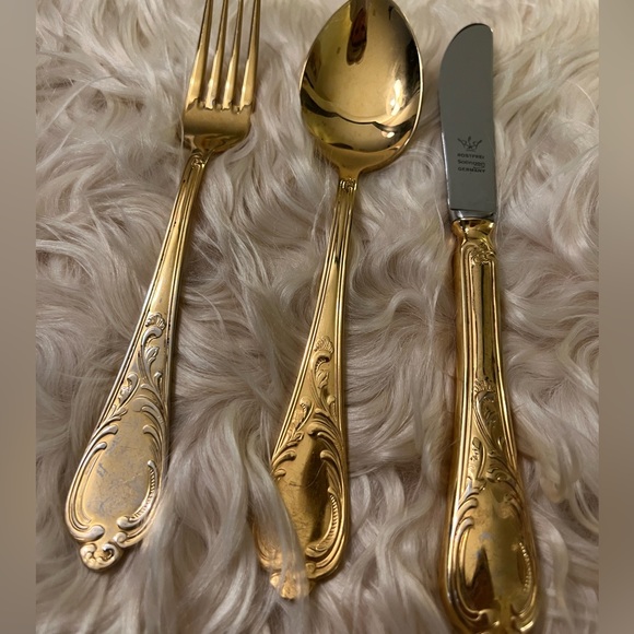 solingen | Kitchen | Vtg Rostfrei Solingen 2324k Gold Plated Germany ...